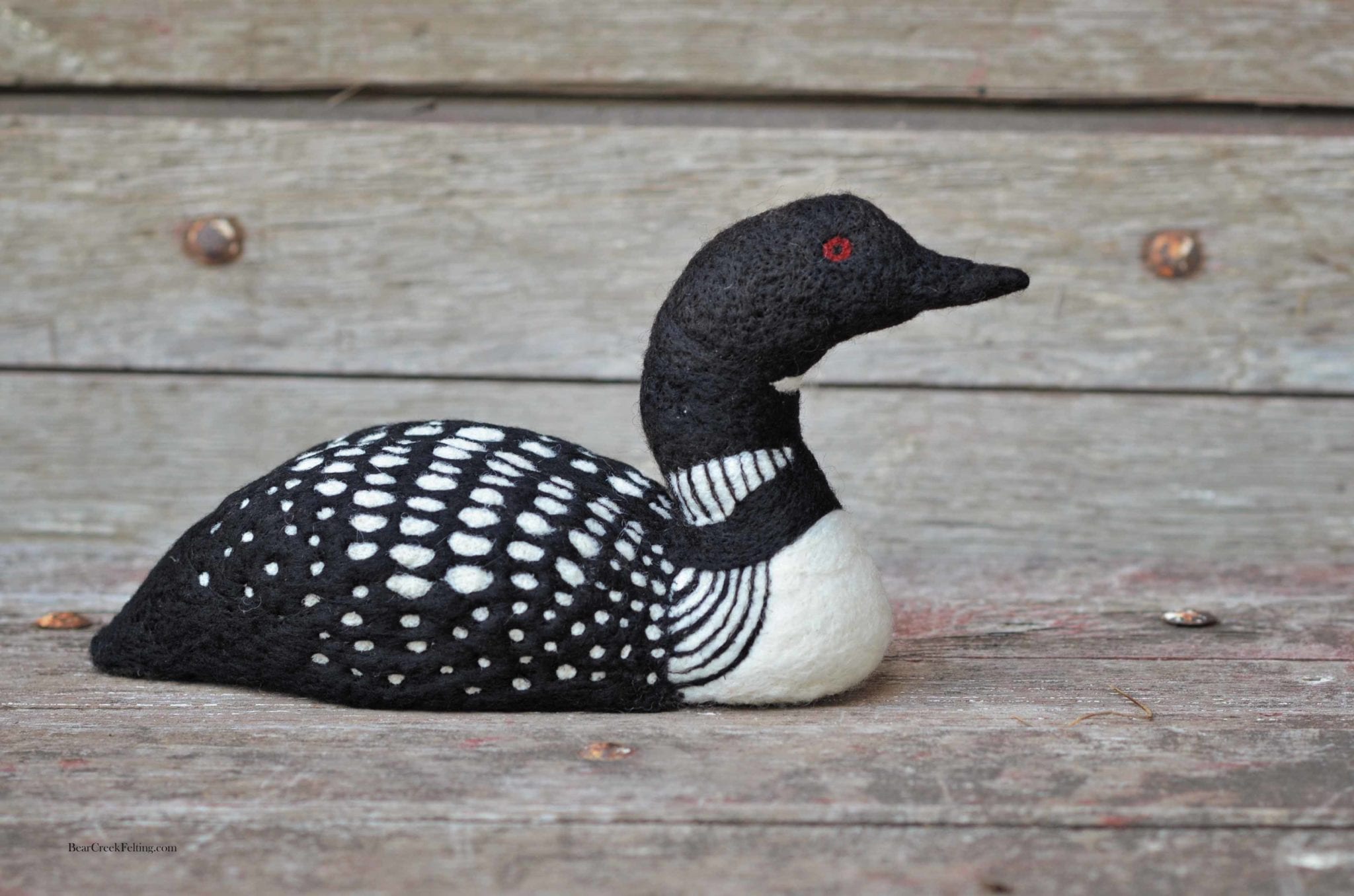 Needle Felting a Loon - Bear Creek Felting