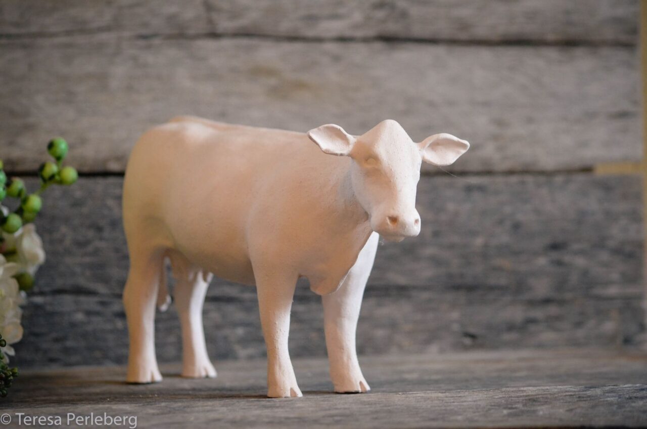 My First Clay Cow Sculpture Part 2 - Bear Creek Felting